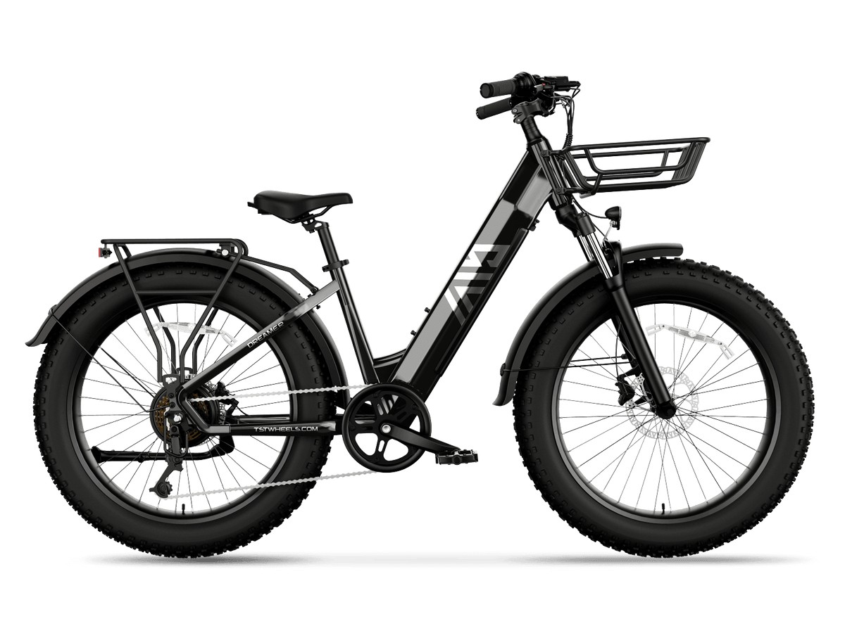 TST® Dreamer 26" Step-Thru Fat Tire Electric Bike